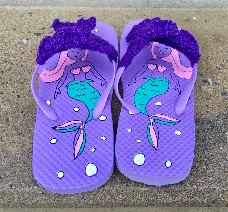 Mermaid Flip Flops for KIDS! Crochet Pattern ~ Crafty Kitty Crochet