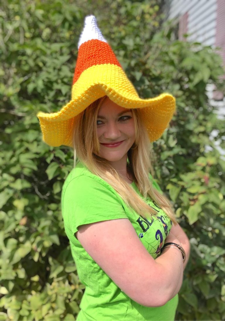 Candy Corn Witch Hat Crochet Pattern ~ Crafty Kitty Crochet
