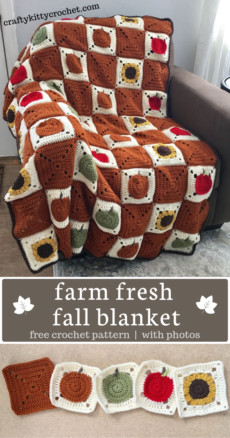 Farm Fresh Fall Blanket - Crochet Pattern ~ Crafty Kitty Crochet