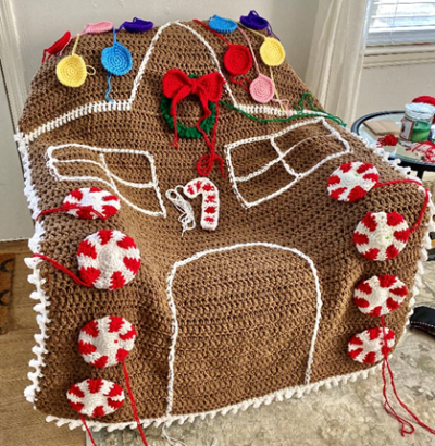 Gingerbread House Blanket - Crochet Pattern ~ Crafty Kitty Crochet
