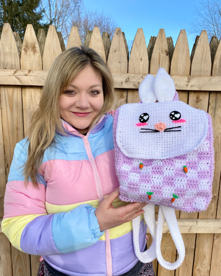 Gingham Bunny Backpack - Crochet Pattern ~ Crafty Kitty Crochet