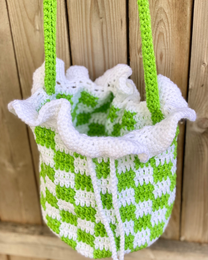 Frilly Gingham Bag - Crochet Pattern ~ Crafty Kitty Crochet